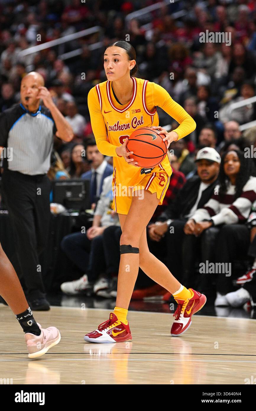 LOS ANGELES, CA - NOVEMBER 15: USC Trojans guard Jazzy Davidson (9 ...