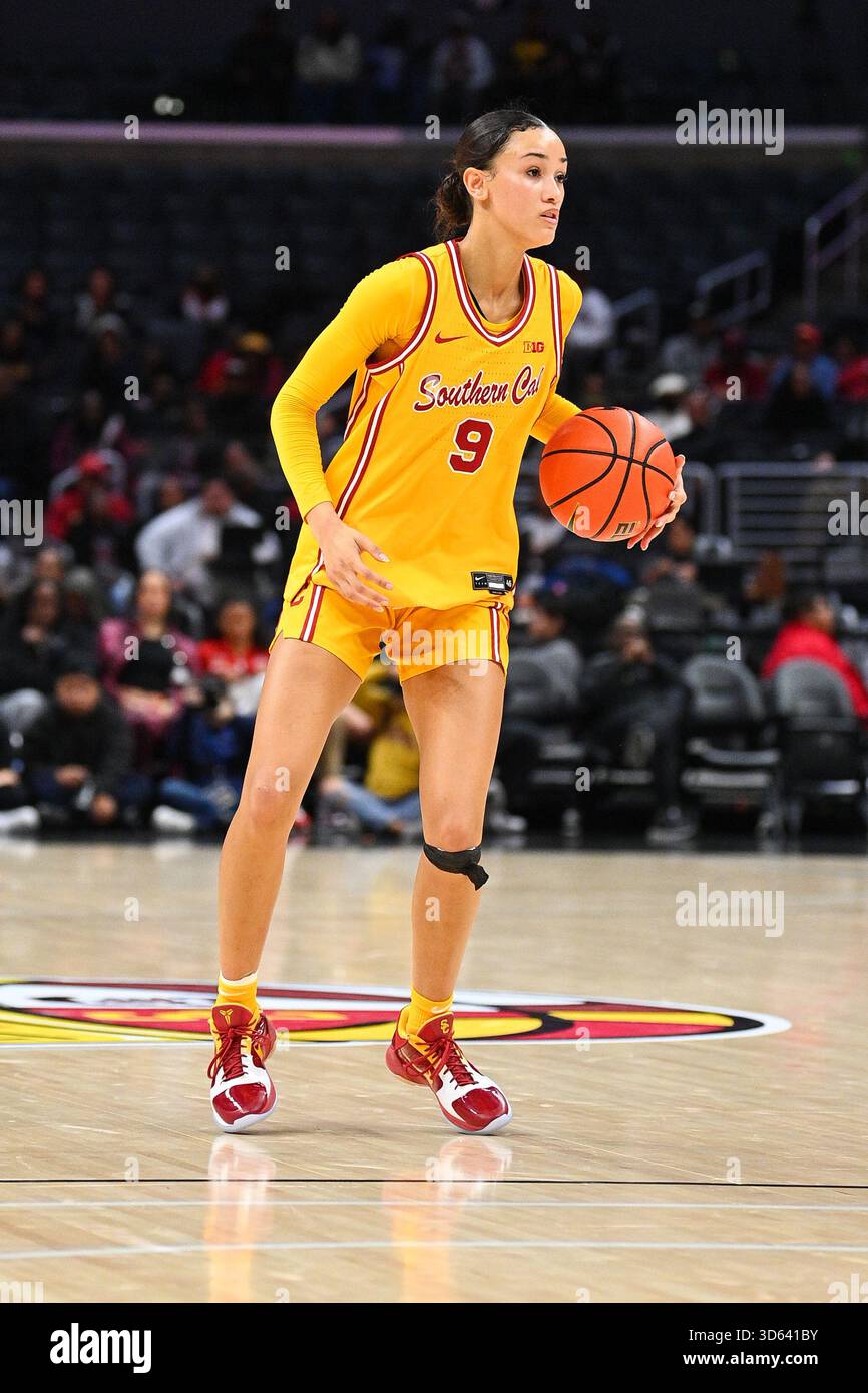 LOS ANGELES, CA - NOVEMBER 15: USC Trojans guard Jazzy Davidson (9 ...