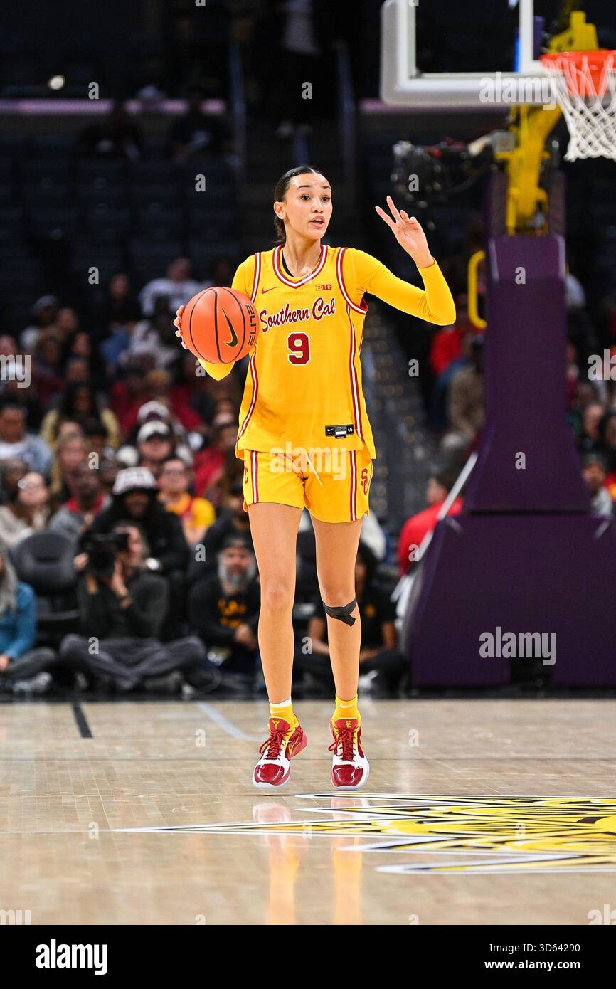LOS ANGELES, CA - NOVEMBER 15: USC Trojans guard Jazzy Davidson (9 ...