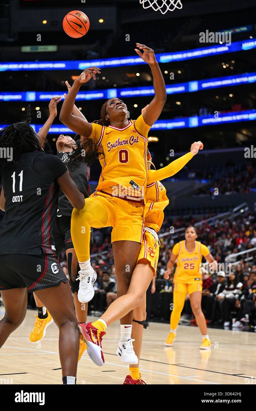 LOS ANGELES, CA - NOVEMBER 15: USC Trojans forward Vivian Iwuchukwu (0 ...