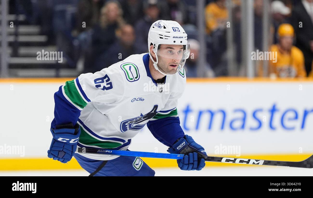 Vancouver Canucks center Max Sasson (63) plays during the third period ...