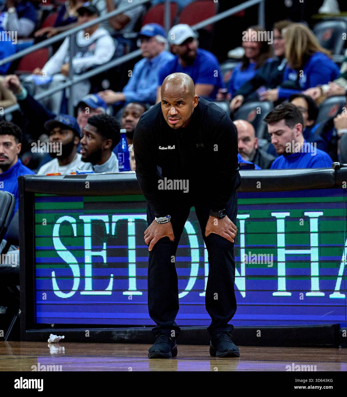Seton Hall head coach Shaheen Holloway against Monmouth at the ...