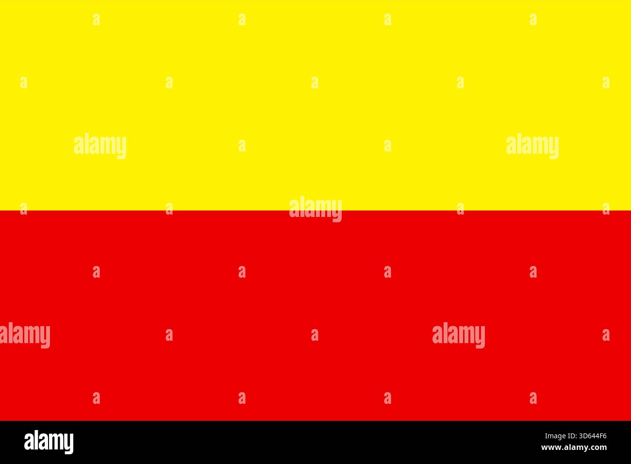 Bicolor red and yellow flag representing Karnataka and the Kannada ...