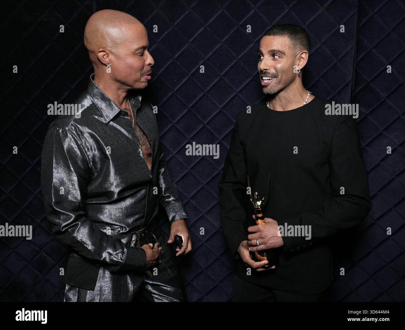 (L-R) Presenter Jamal Sims and Jay Revell, winner of Outstanding ...