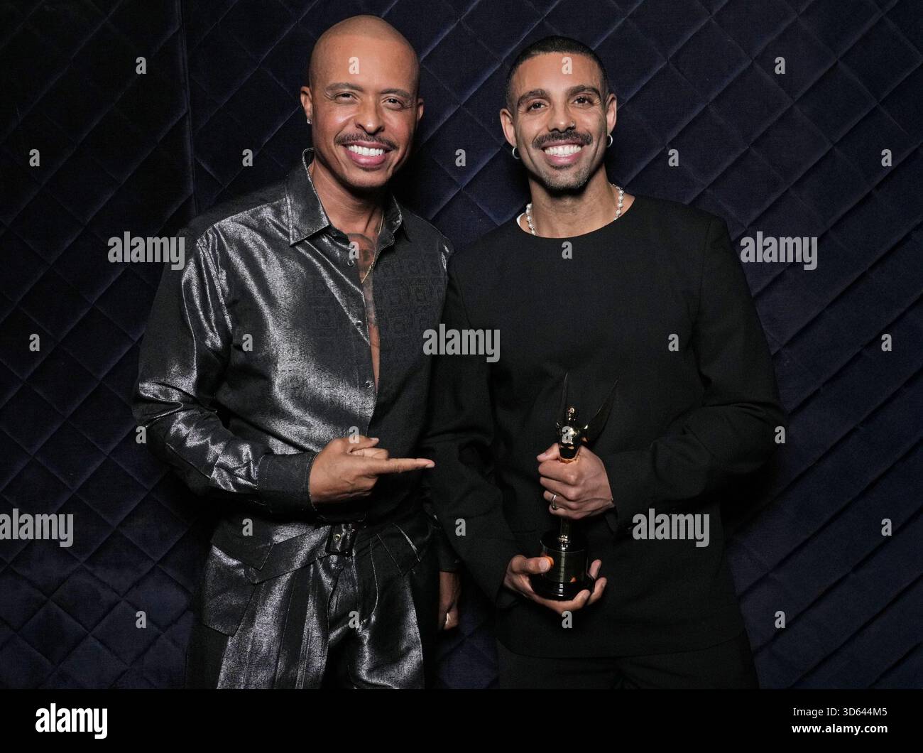 (L-R) Presenter Jamal Sims and Jay Revell, winner of Outstanding ...
