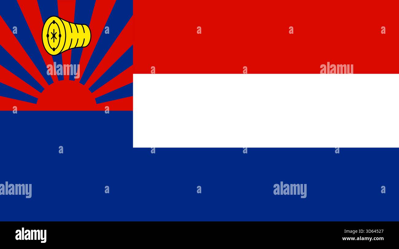 Official flag of the Karen National Union, Myanmar. Red, blue, and ...