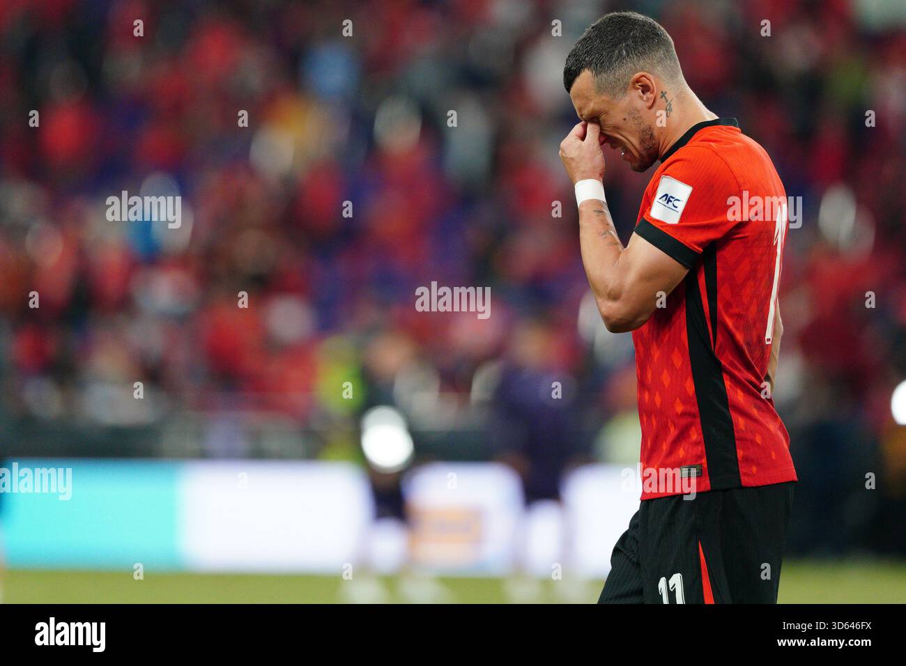 Hong Kong player Everton CAMARGO during the match at Asian cup qualify ...