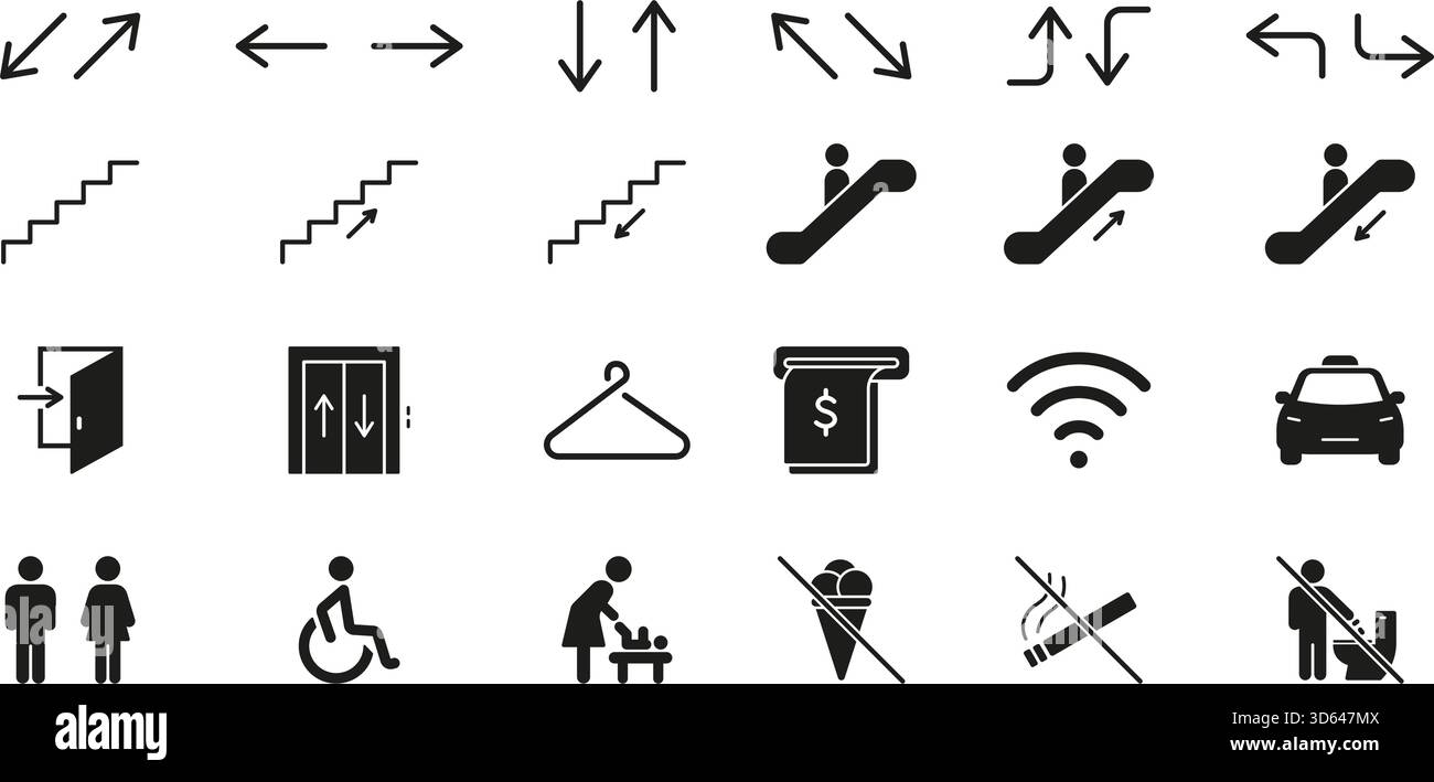 Symbols arrows glyph icon Stock Vector Images - Alamy