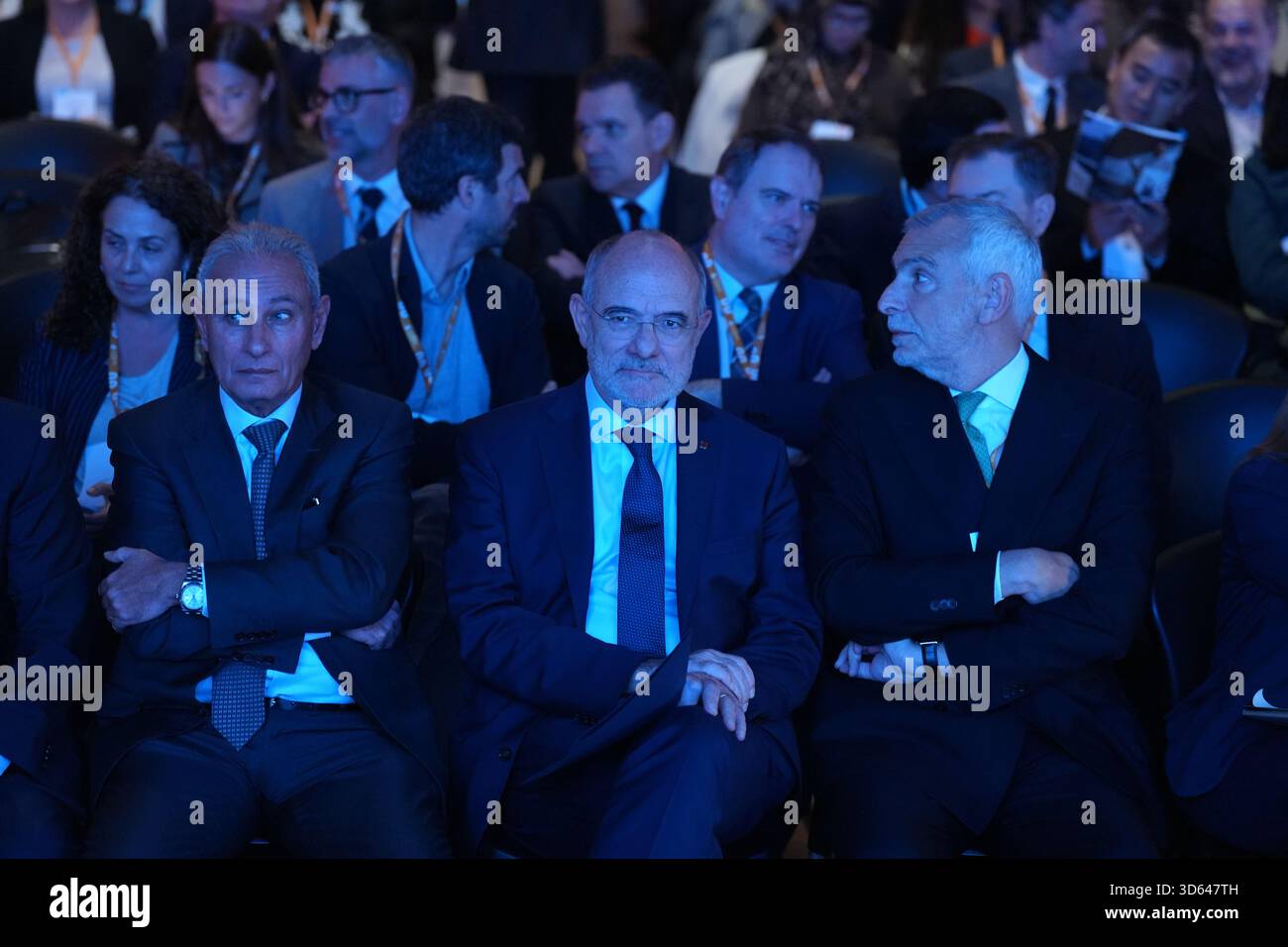 (L-R) The secretary general of the UfM, Nasser Kamel NOVEMBER 18;2025 ...