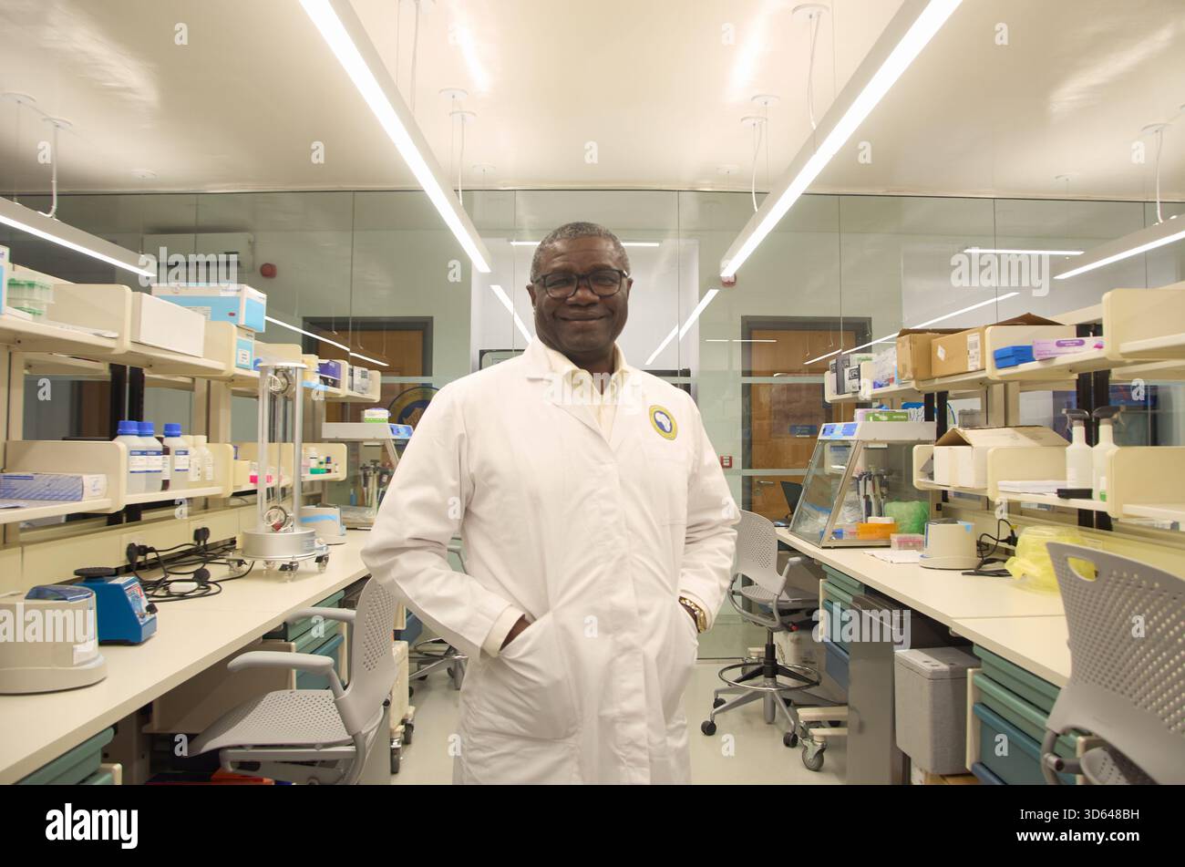 Dr. Christian Happi poses for a photo inside the laboratory at the ...