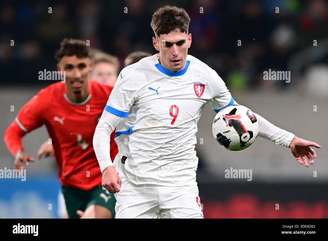 Matyas Vojta of Czech Republic in action during the European ...