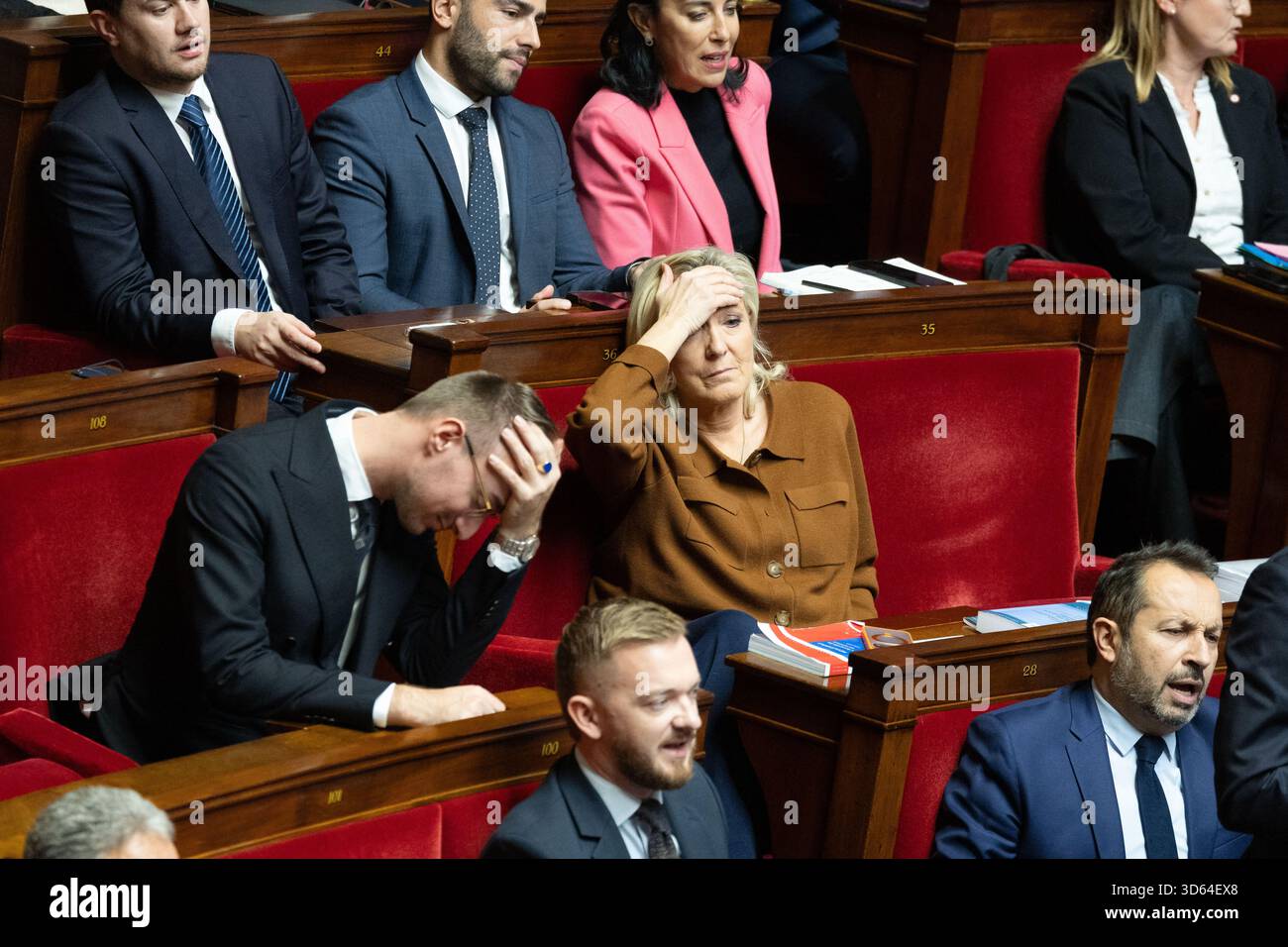 French deputy and president of Le Rassemblement National RN far right ...