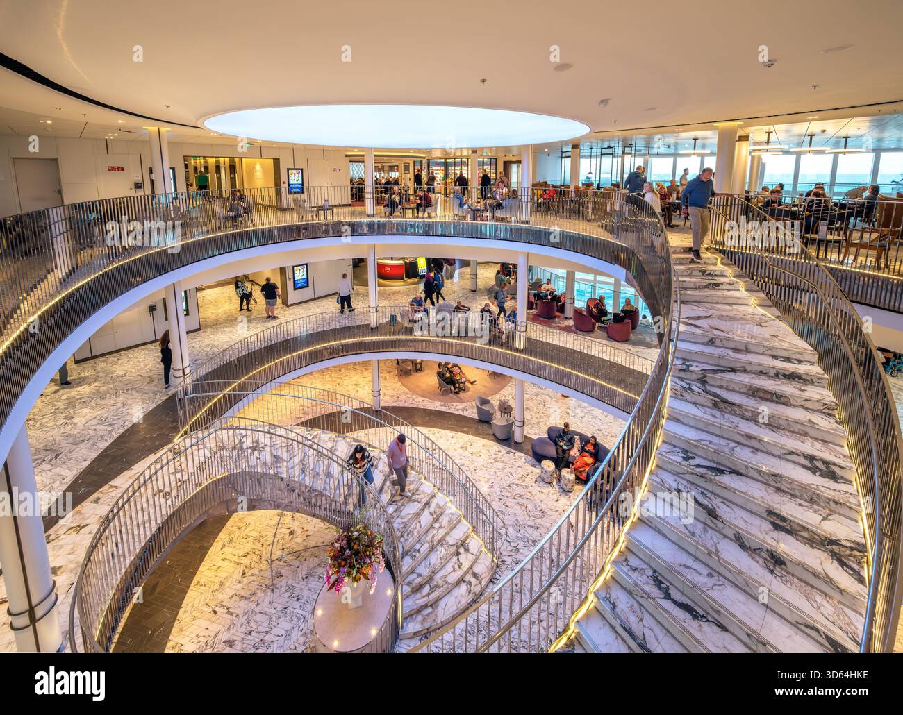 The atrium on the P&O cruise ship Iona Stock Photo - Alamy