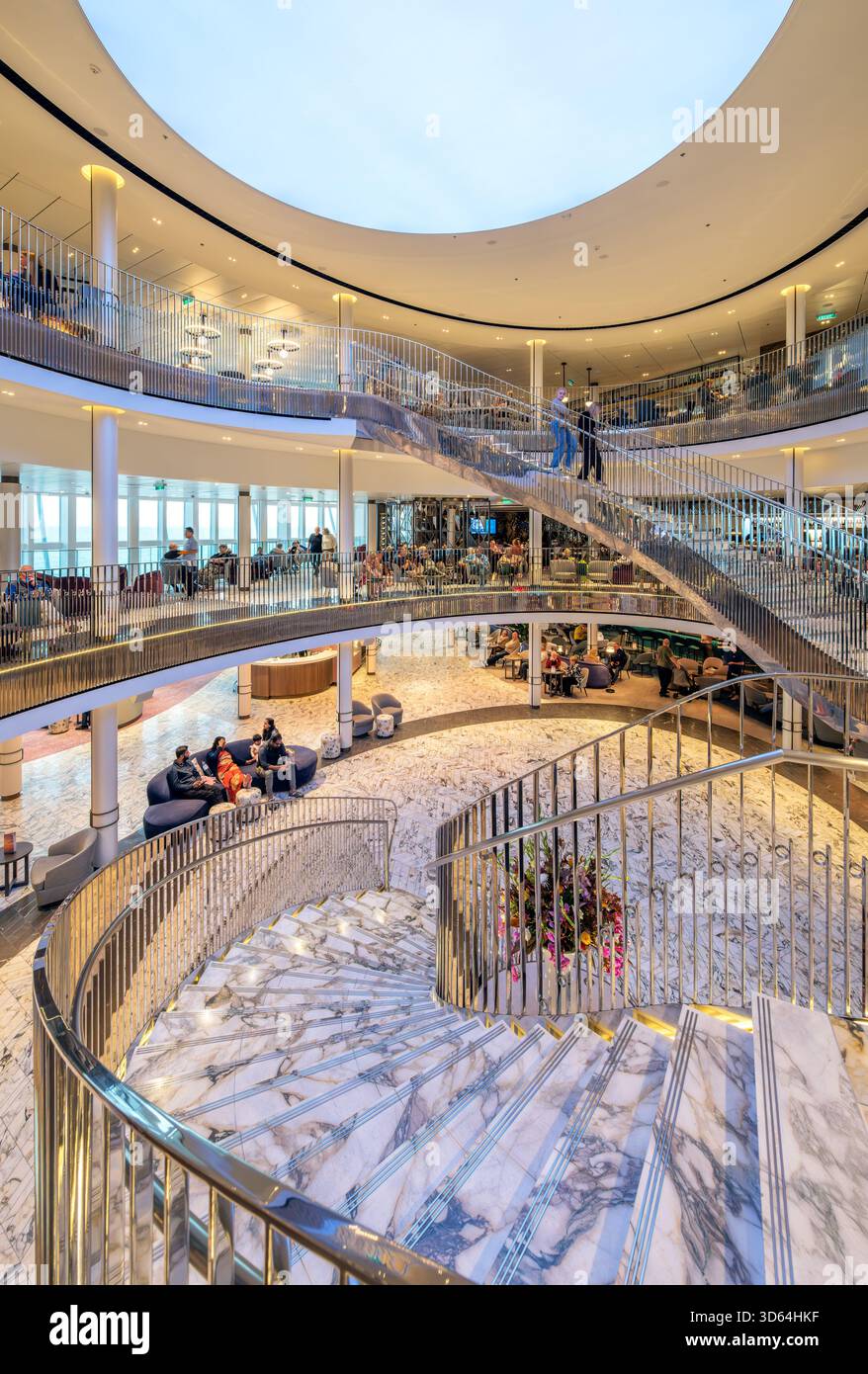 The atrium on the P&O cruise ship Iona Stock Photo - Alamy
