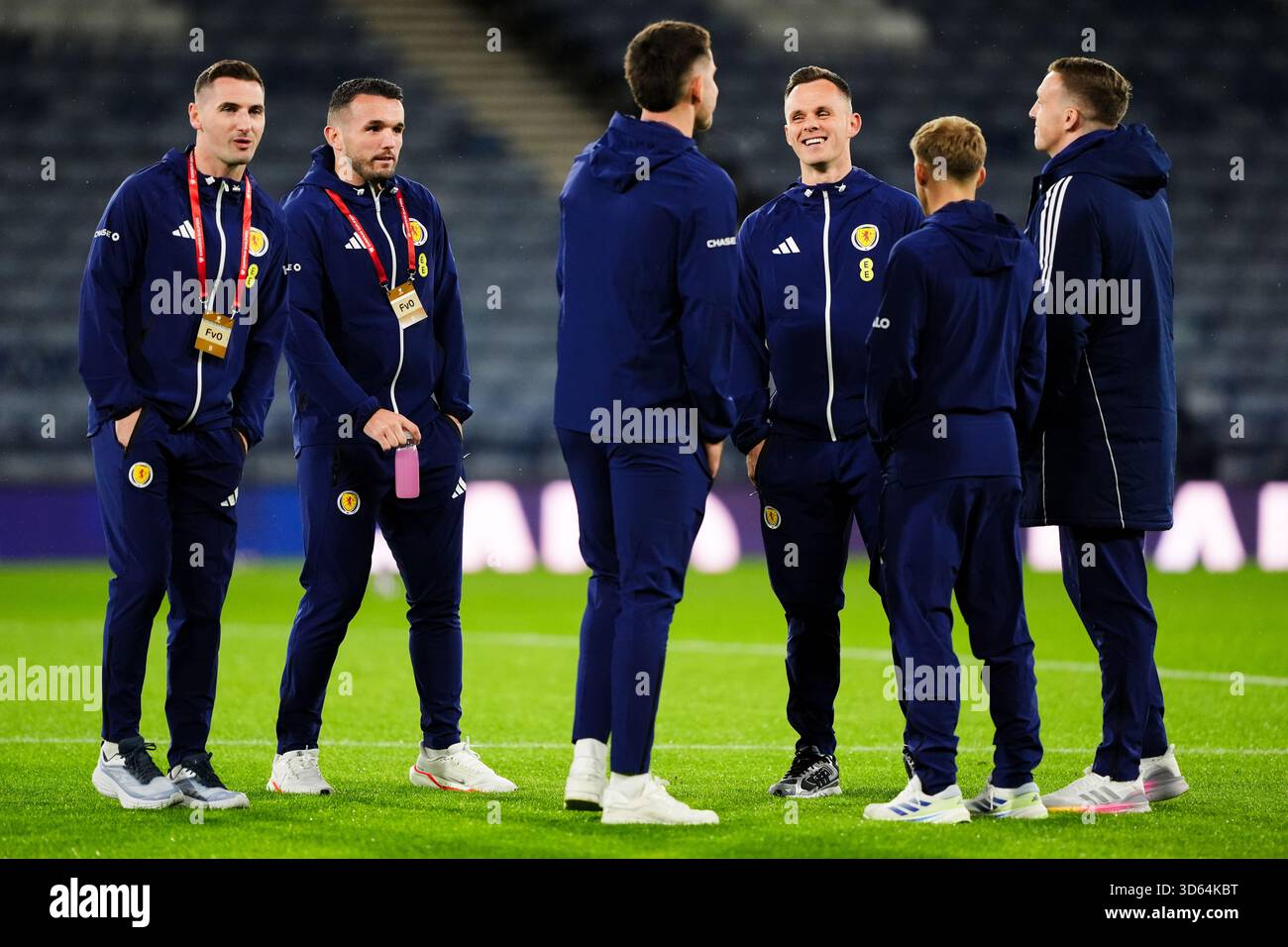 Scotland's George Hirst (left) with John McGinn ahead of the FIFA World ...