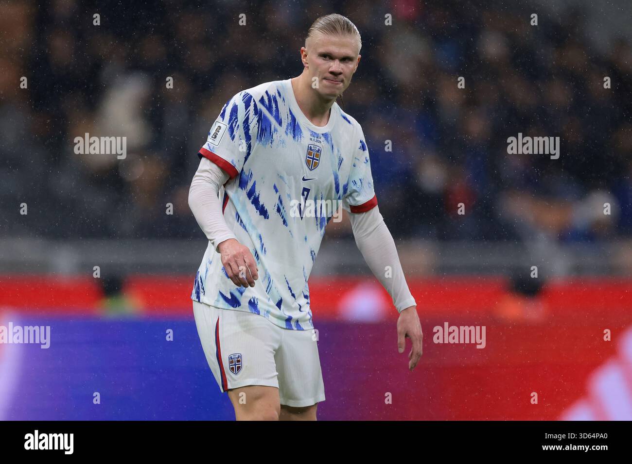 Milan, Italy, 16th November 2025. Erling Haaland of Norway looks on ...