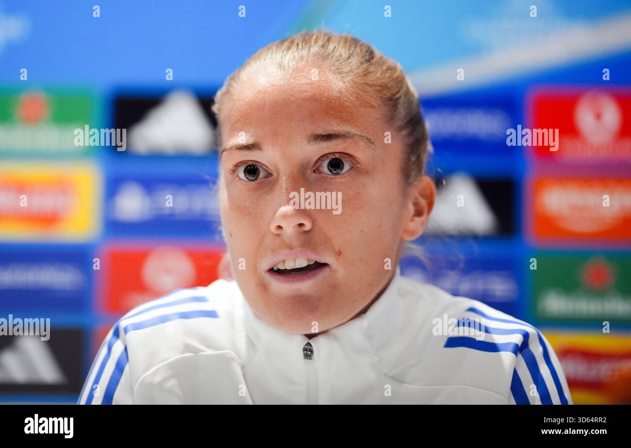 Real Madrid's Filippa Angeldahl during a press conference at Meadow ...