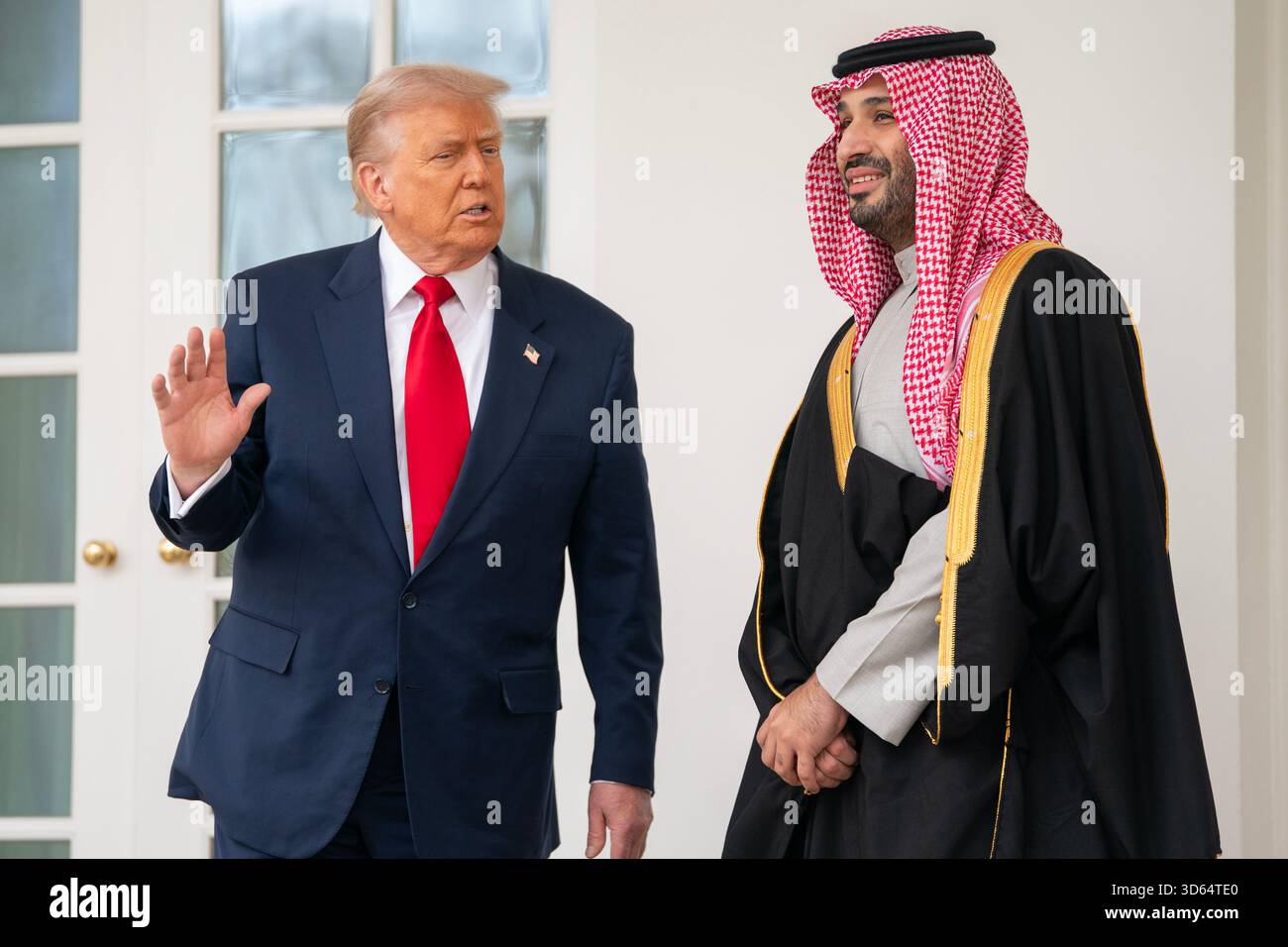 United States President Donald J Trump leads Saudi Crown Prince ...