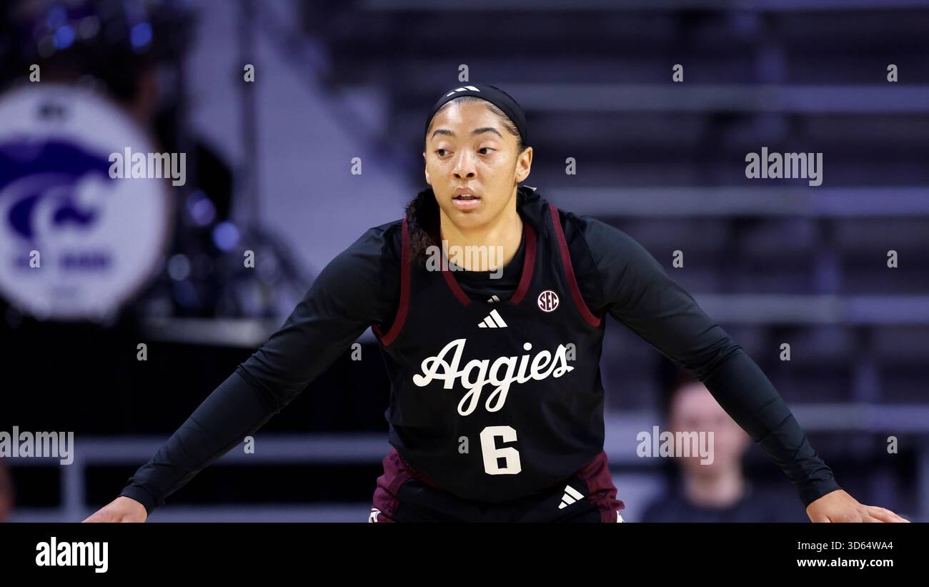 Texas A&M guard Jordan Webster (6) during an NCAA college basketball ...