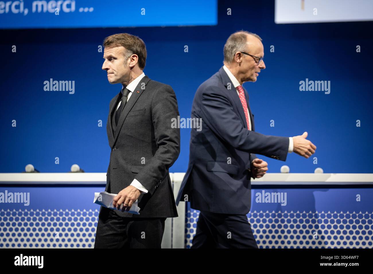Chancellor Friedrich Merz and French President Emmanuel Macron after ...