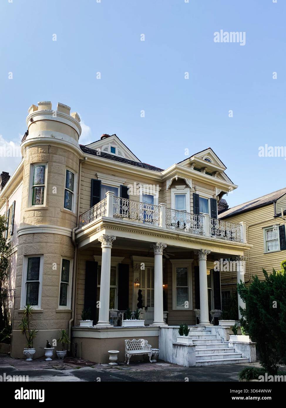 New Orleans, Louisiana, USA - March 15, 2025: Elegant two story ...
