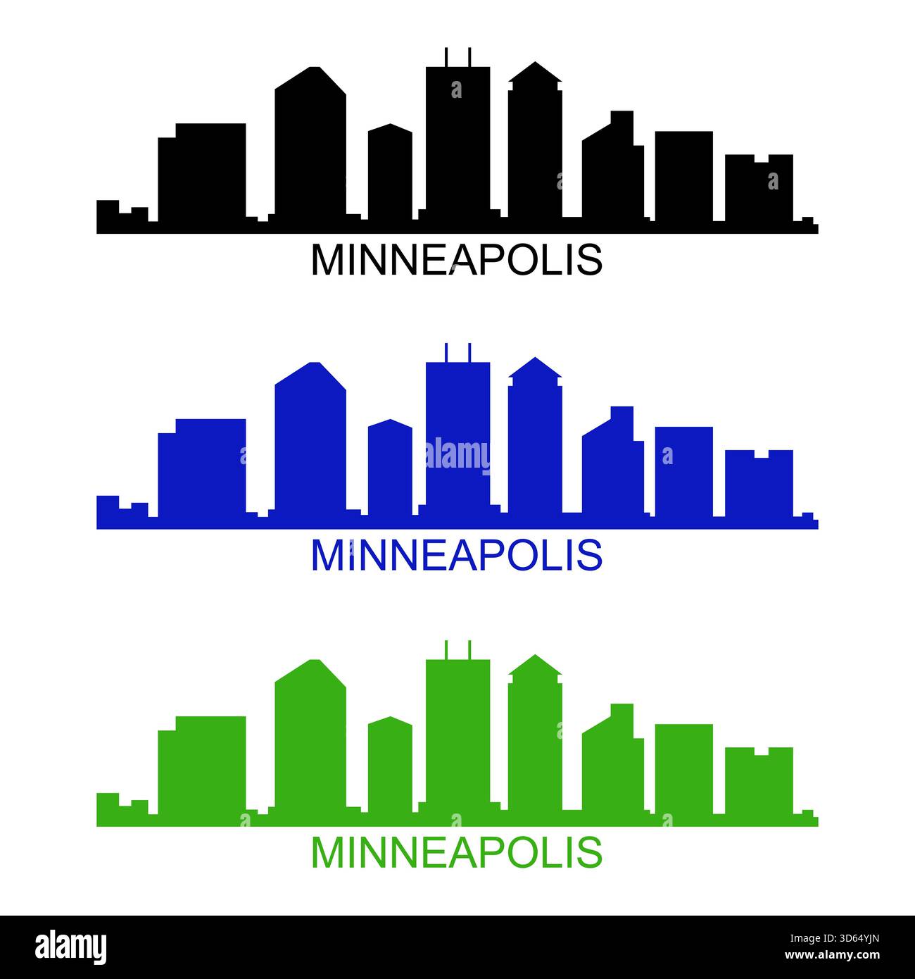 Minnesota skyline Cut Out Stock Images & Pictures - Alamy