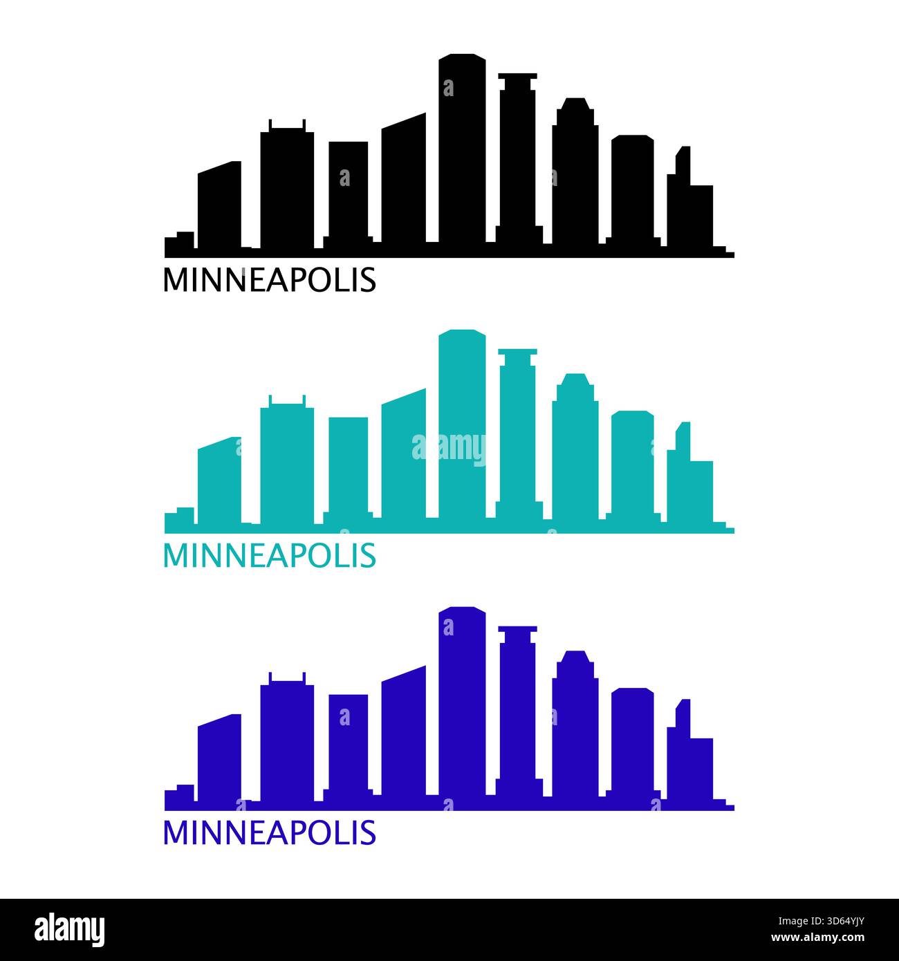 Minnesota minneapolis downtown skyline Stock Vector Images - Alamy