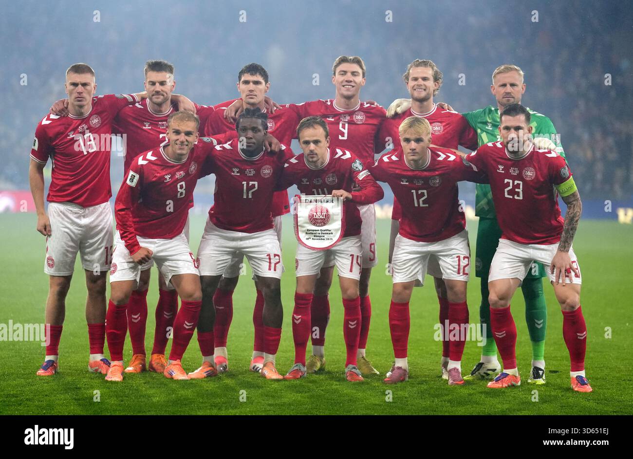 Denmark team group ahead of the FIFA World Cup European Qualifying ...