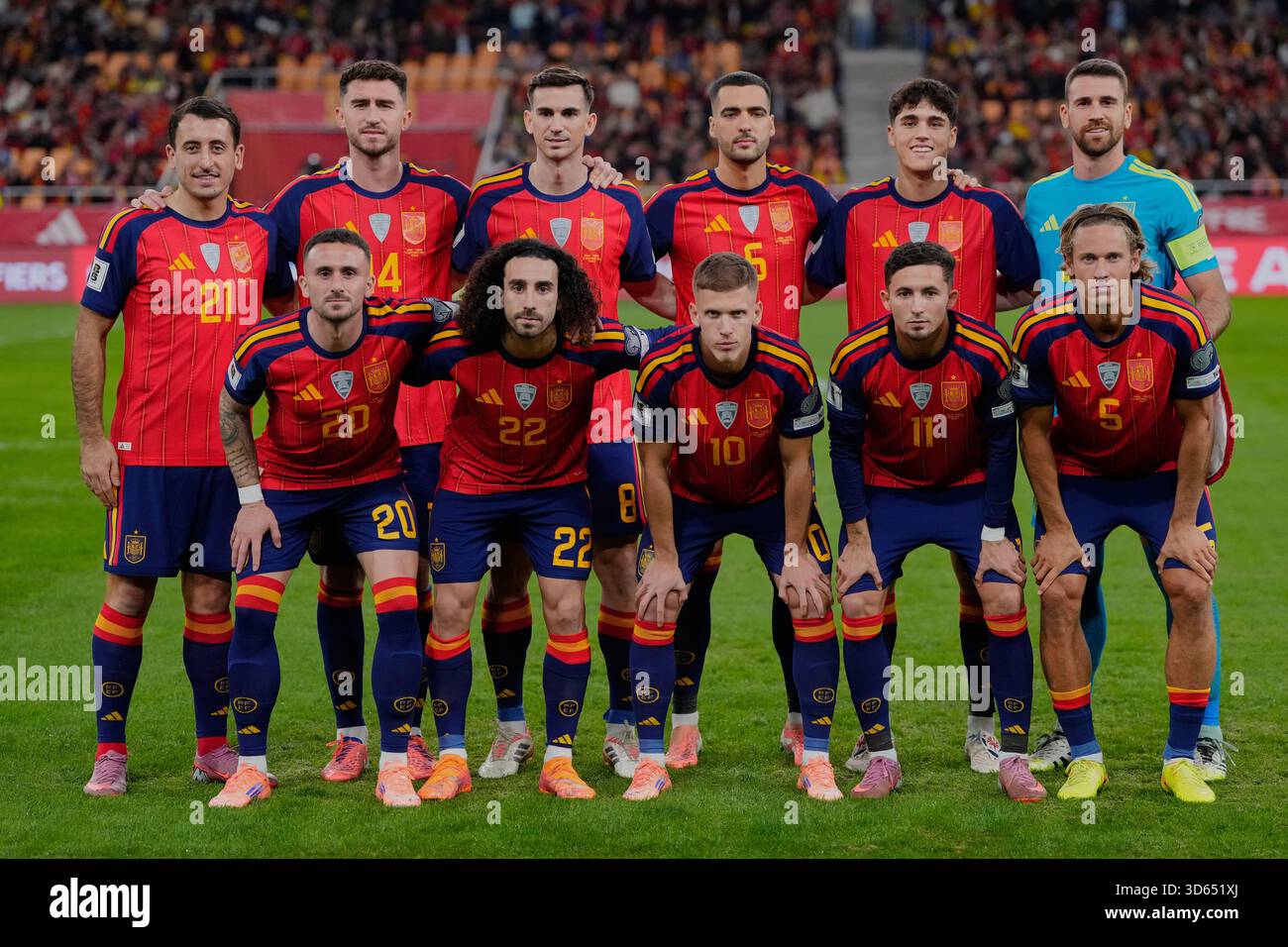 Spain players pose for a photo during the 2026 World Cup qualifier ...