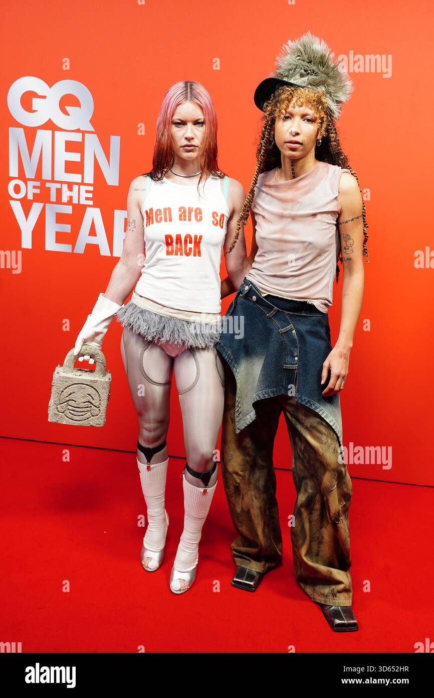 Rhian Teasdale and Lava La Rue attend the GQ Men of the Year at 180 ...