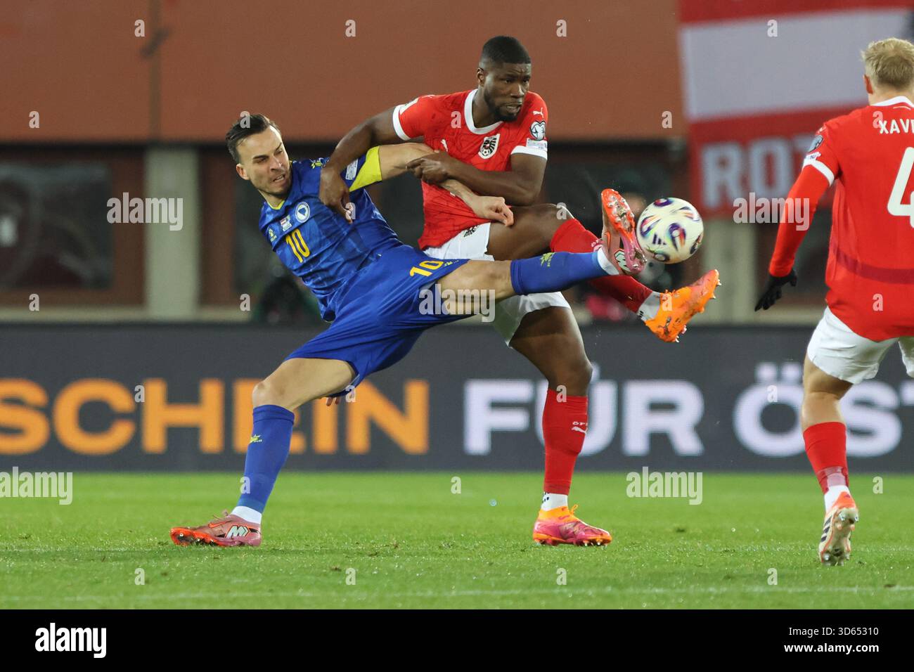 VIENNA, AUSTRIA - NOVEMBER 18: Haris Tabakovic of Bosnia and ...