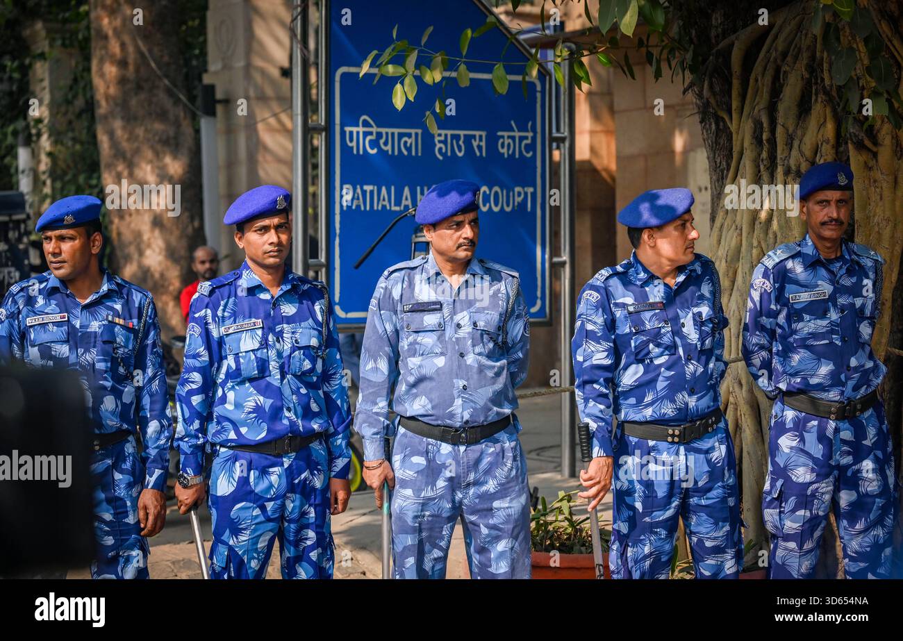NEW DELHI, INDIA - NOVEMBER 18: Rapid Action Force (RAF) deployed at ...