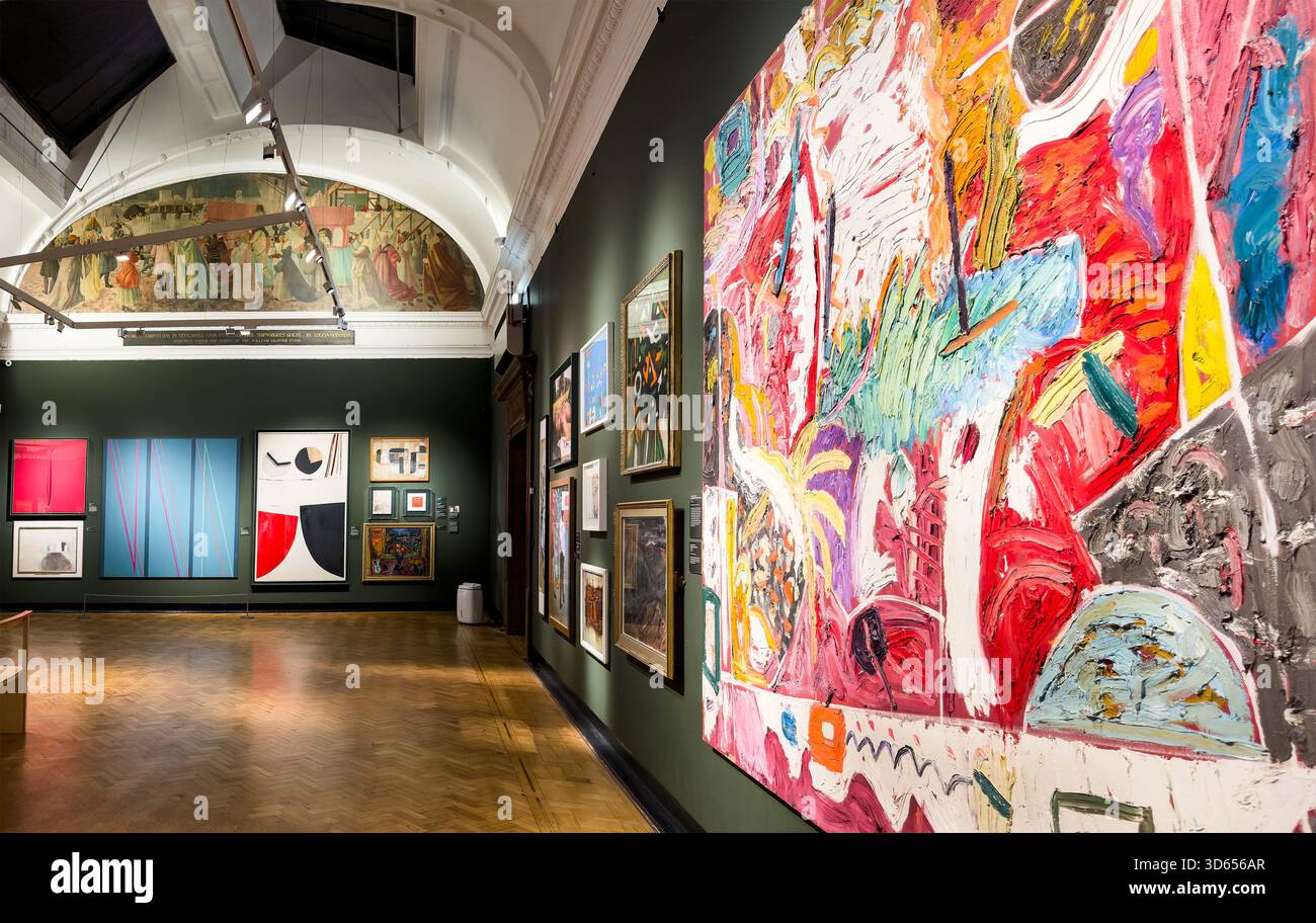 Interior view Laing art gallery with contemporary paintings and ...