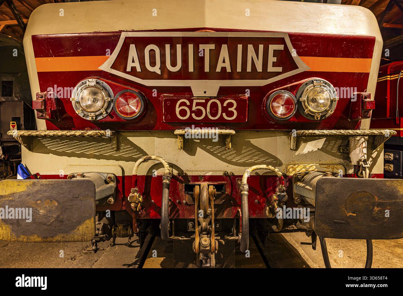 Historic electric locomotive CC 6503 Aquitaine of the French State ...