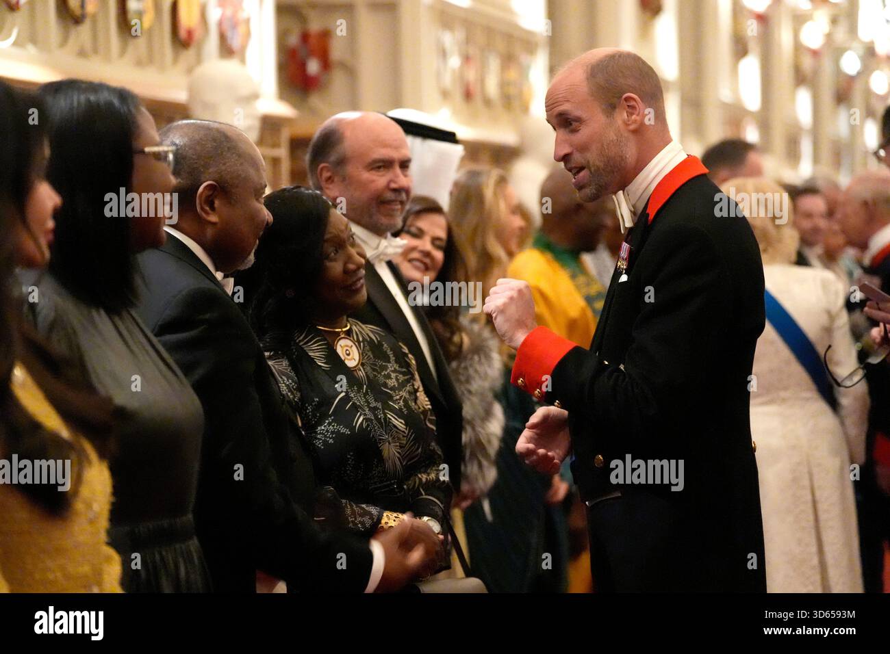 The Prince of Wales during the Diplomatic Corps reception at Windsor ...