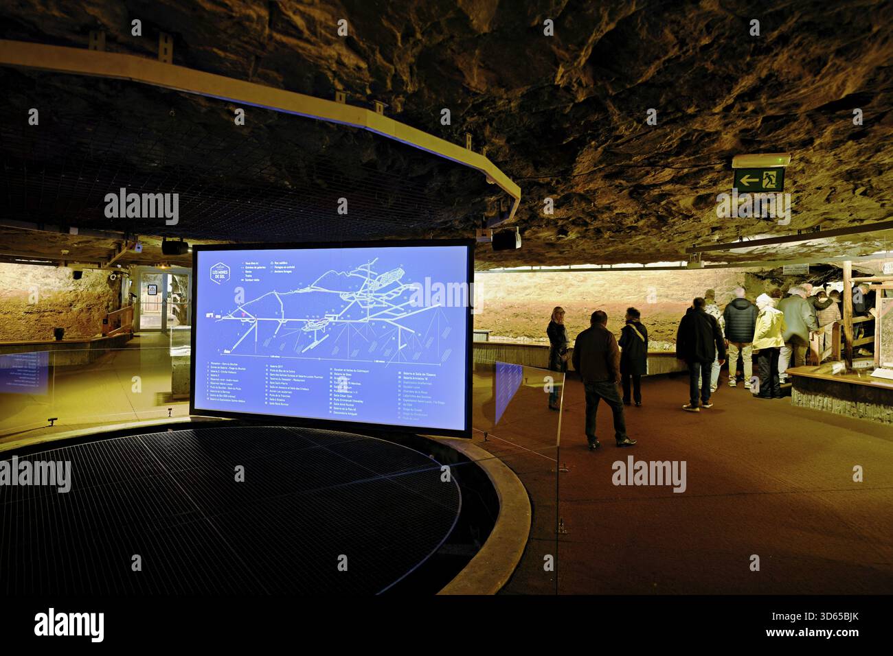 A group tour in the demonstration room in the salt mine, Bex, Canton of ...