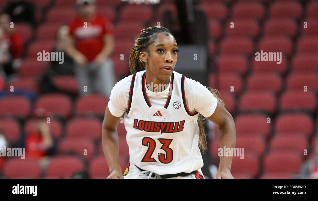 Louisville guard Skylar Jones (23) plays Colorado during an NCAA ...