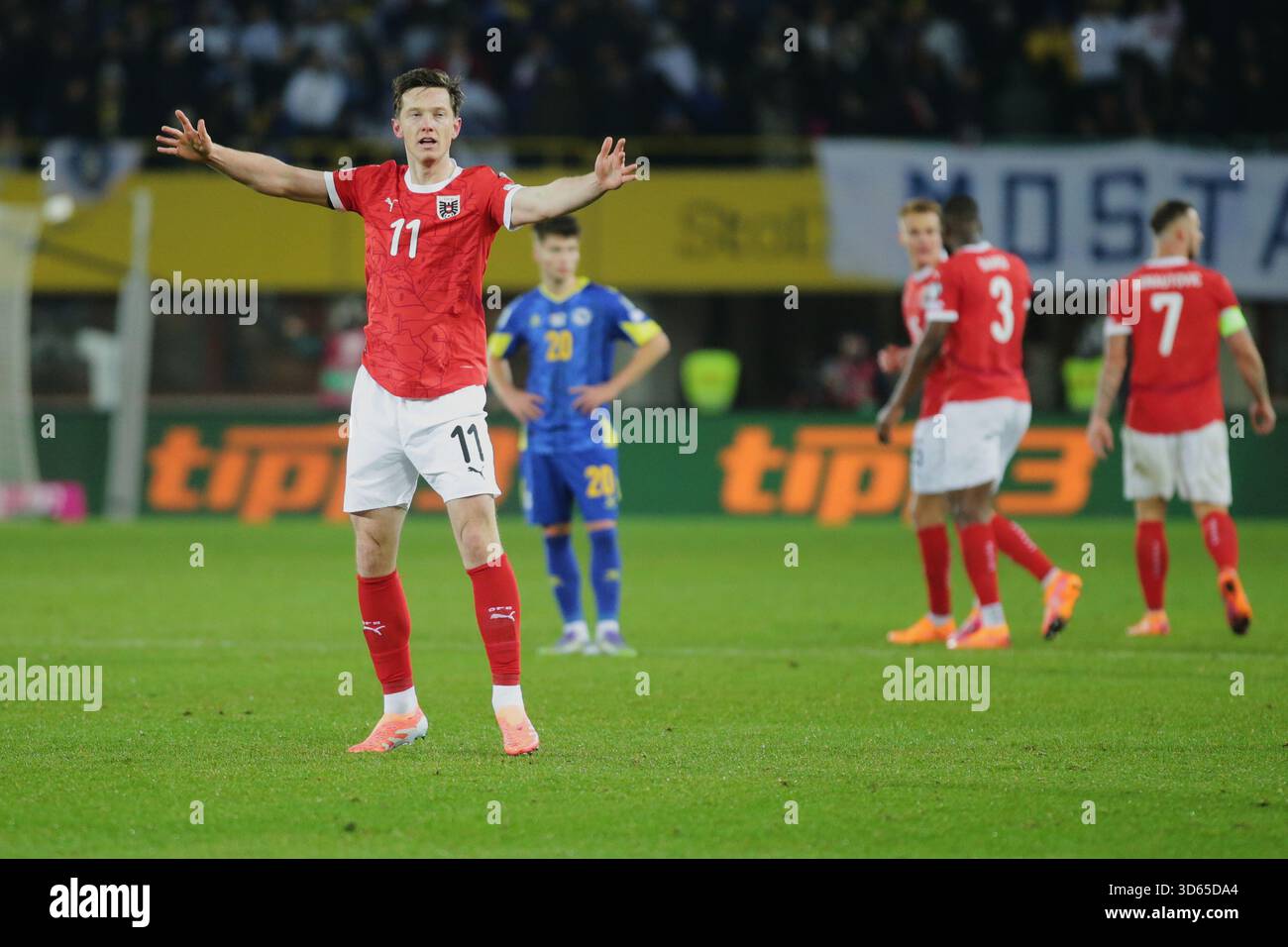 Austria's Michael Gregoritsch celebrates his side's equalizing goal ...