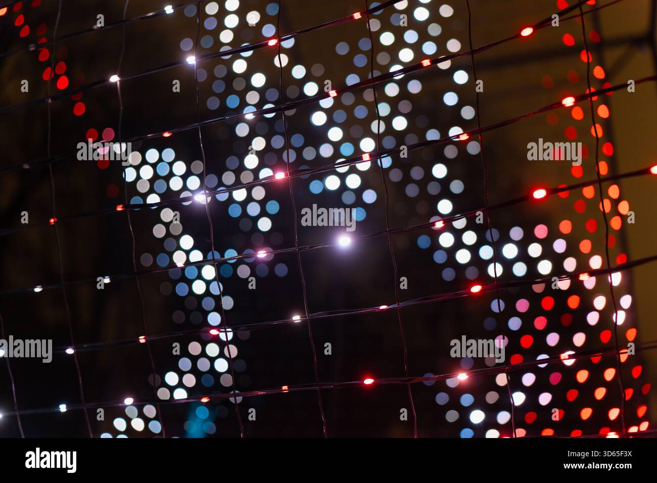 Red white led lights forming hi-res stock photography and images - Alamy