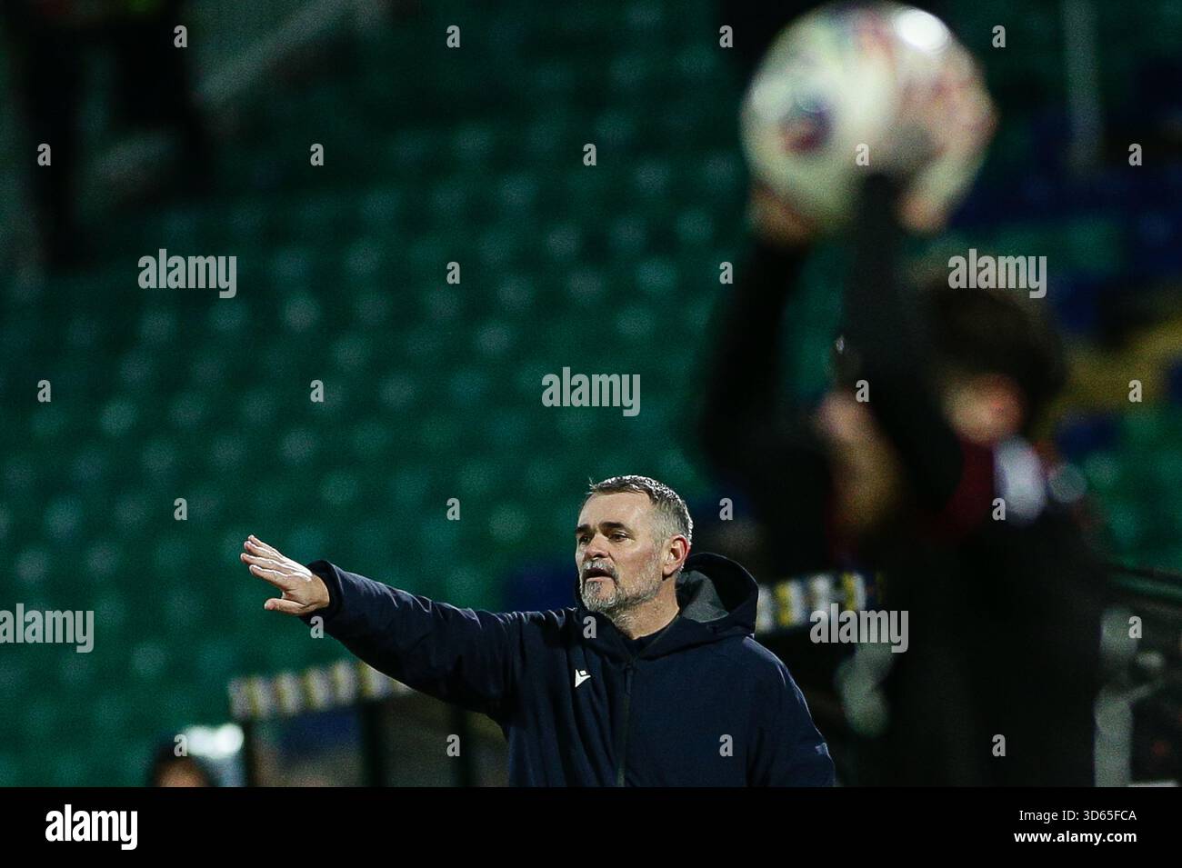 Sofia, Bulgaria. 18th Nov, 2025. Georgia's head coach Willy Sagnol ...