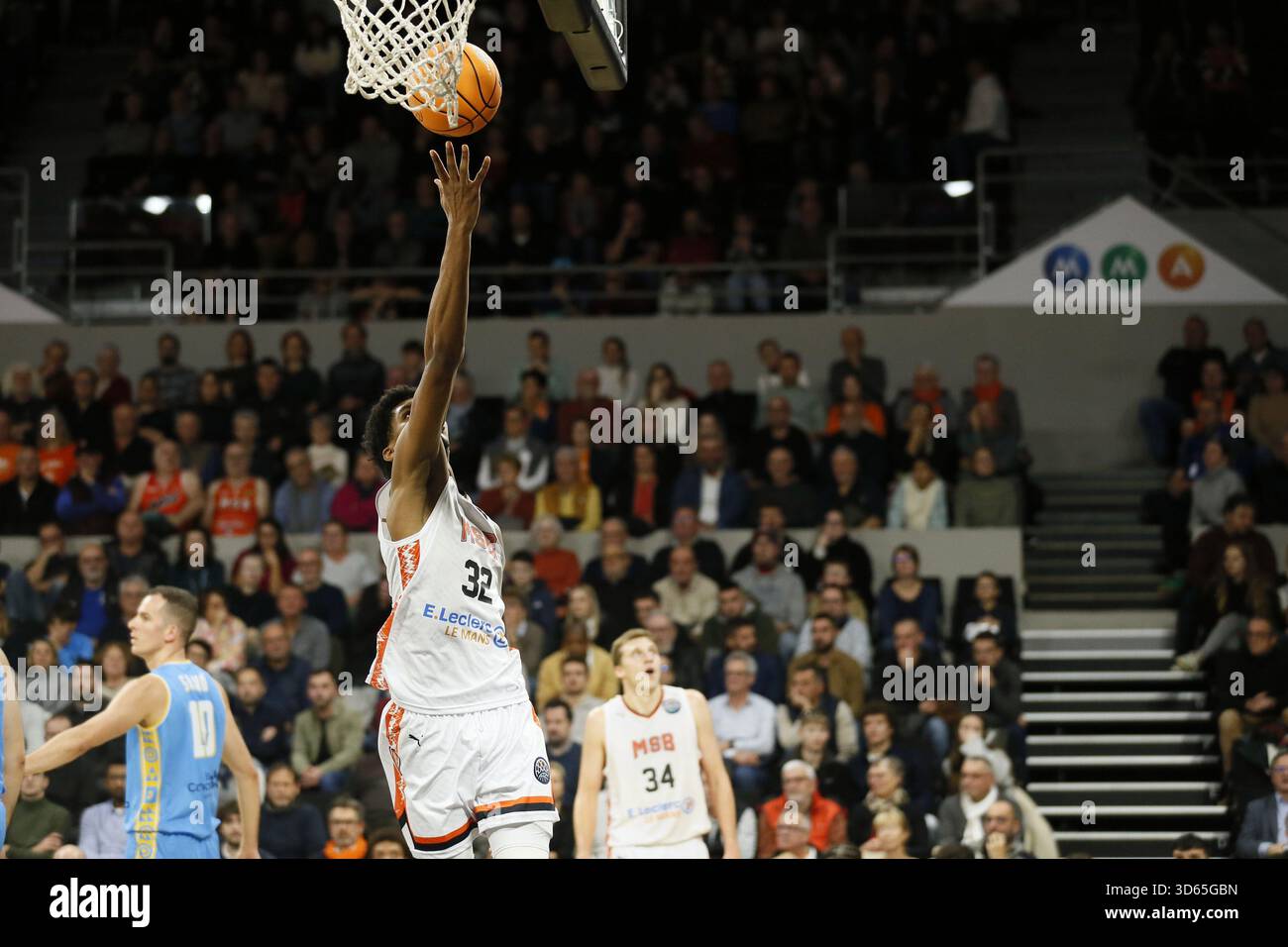 Lucas Dufeal of Le Mans Sarthe Basket during the Champions League ...