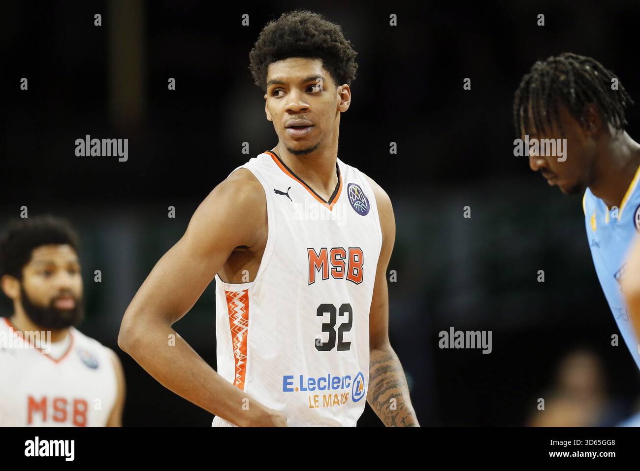 Lucas Dufeal of Le Mans Sarthe Basket during the Champions League ...