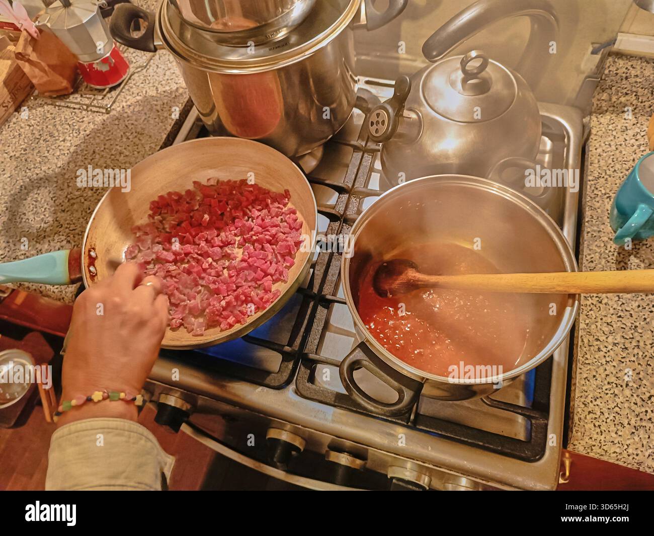 Step-by-step preparation of Peruvian Creole Soup made with beef ...