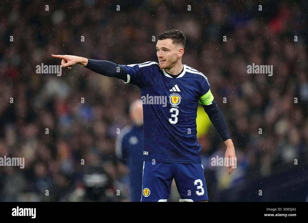November 18 2025: Andy Robertson of Scotland gestures during a World ...