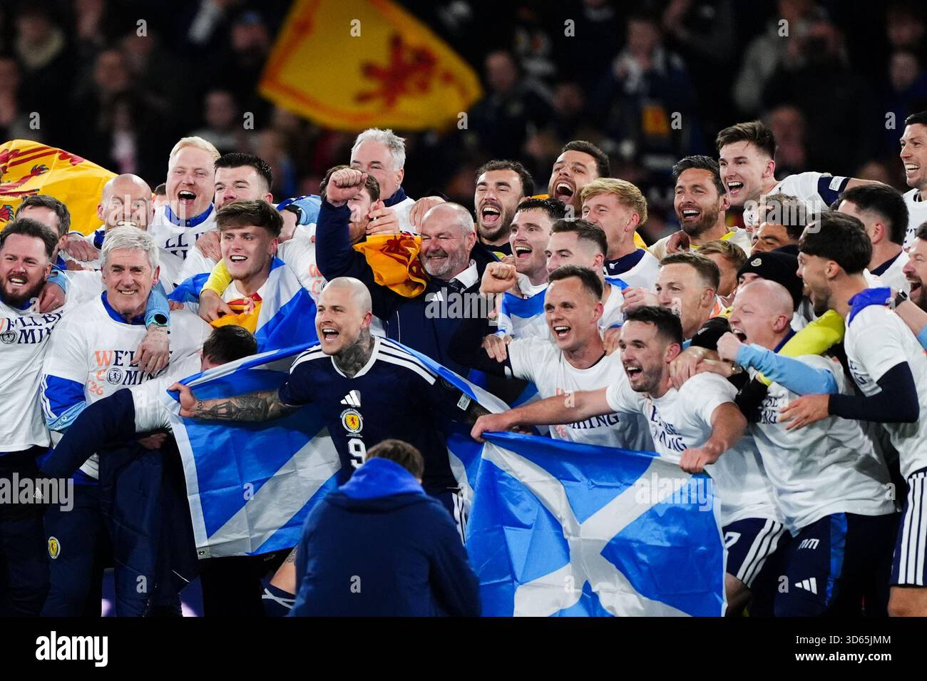 Scotland players celebrate after they qualified for the 2026 World Cup ...
