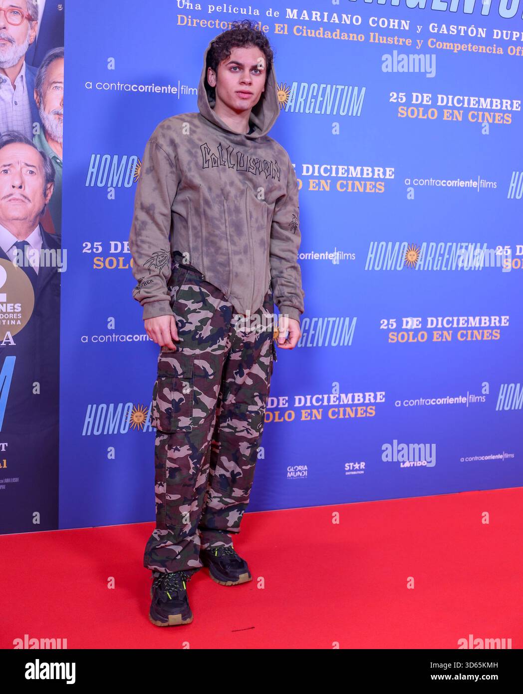 Madrid, Spain, November 18, 2025: Artist Daniel da Silva poses for photographers during the ...