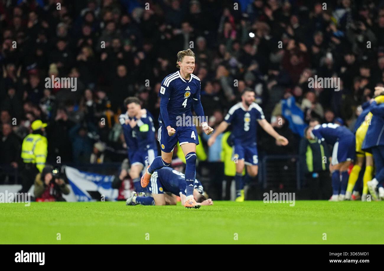 November 18 2025: Scott McTominay of Scotland celebrate during a World ...
