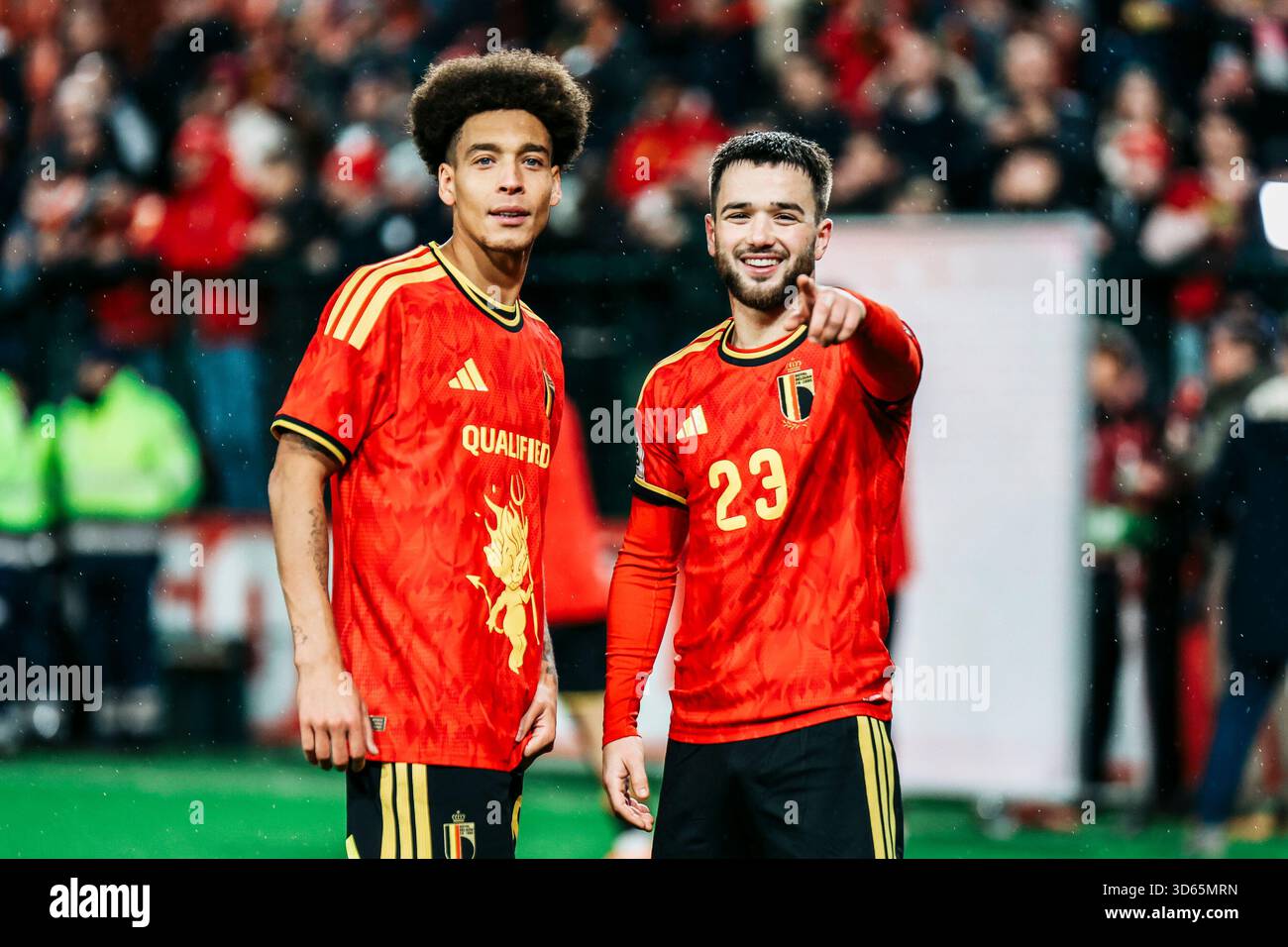 Axel Witsel (Belgium, 6) and Nicolas Raskin (Belgium, 23) after the ...