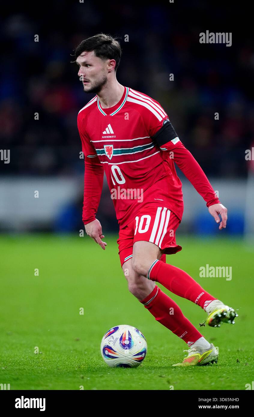 Wales' Liam Cullen during the FIFA World Cup European Qualifying match ...