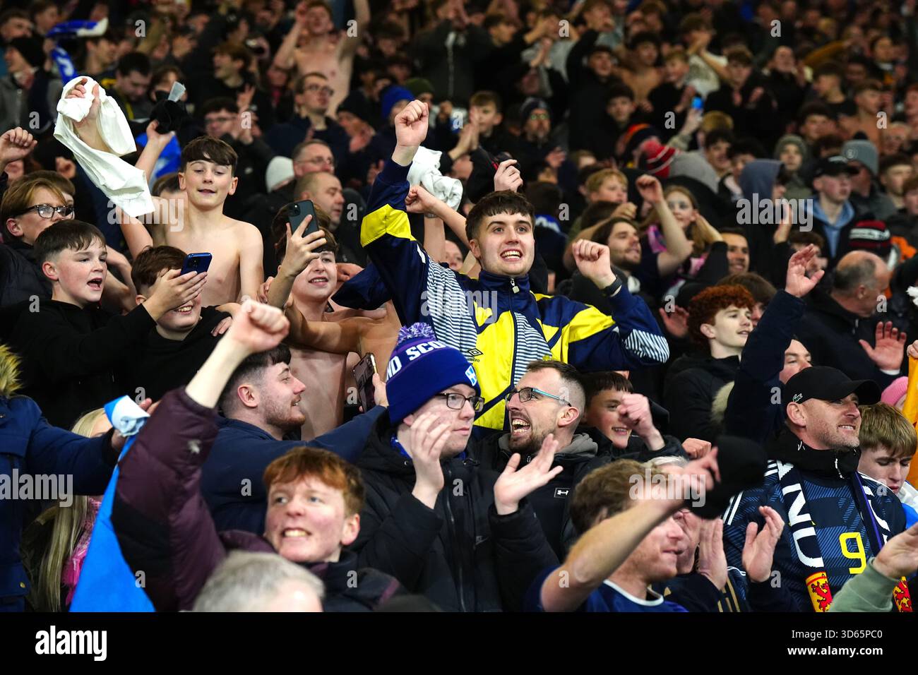 Scotland fans celebrate after they qualified for the 2026 World Cup ...